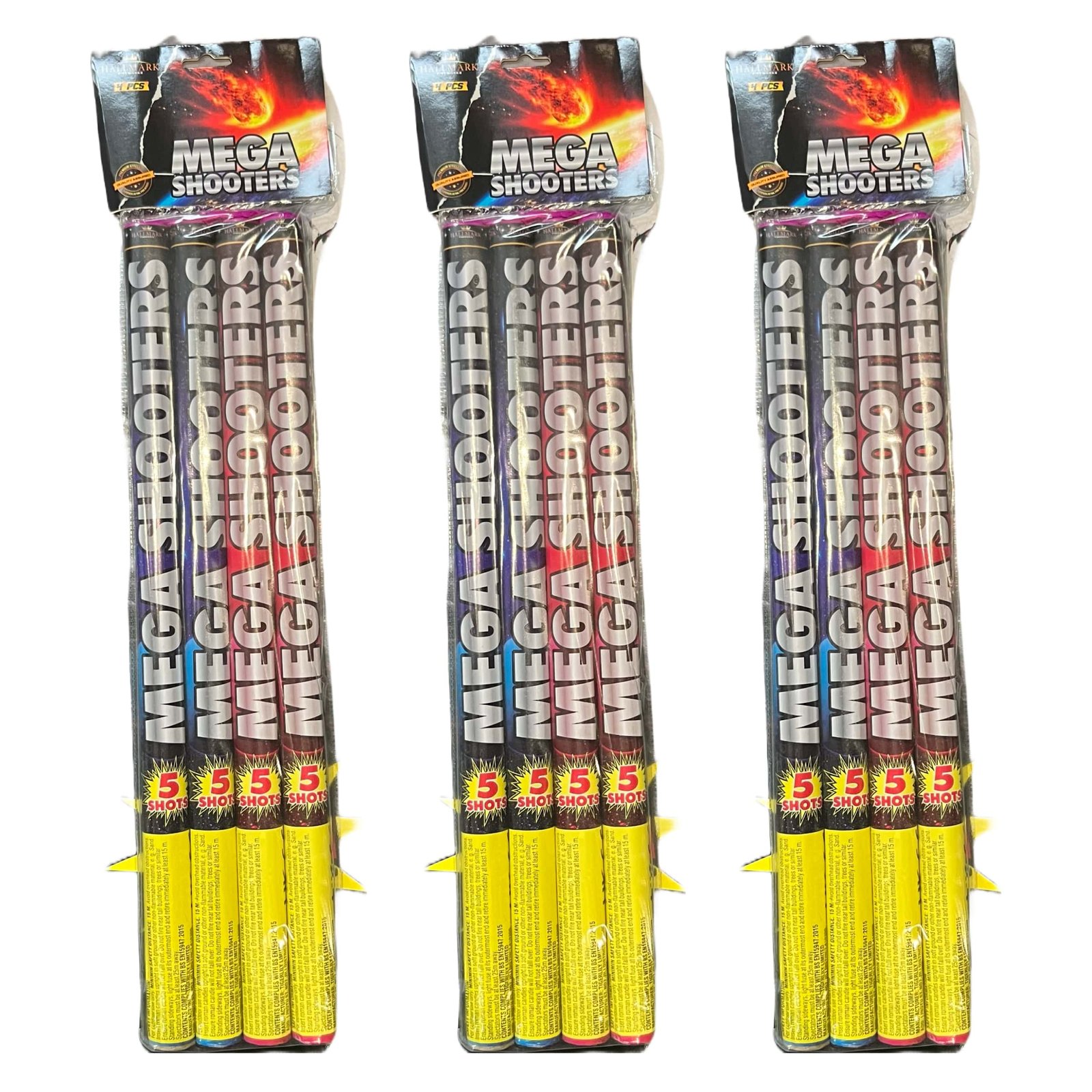 MEGA SHOOTERS x 3 PACKS - 5 STAR FIREWORKS